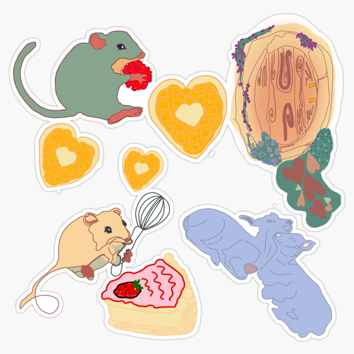 Maneki Cottagecore Crew Er, Phone Decal Water Bottle Stickers Car ...