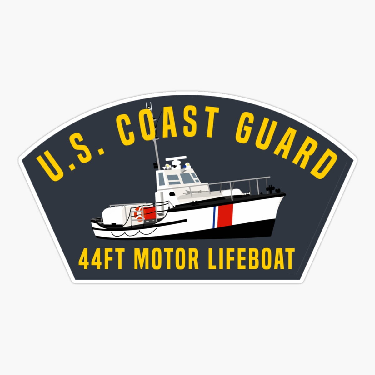 Maneki Cover Art Series - Coast Guard 44 Motor Lifeboat Sticker, Phone ...