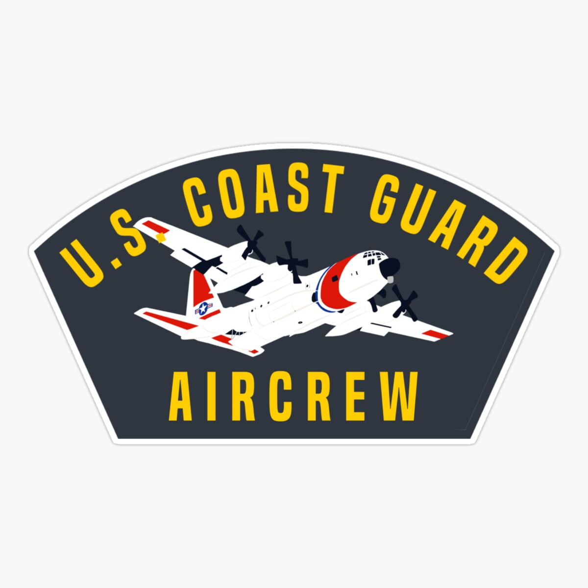 Maneki Cover Art Series - Coast Guard C-130 Aircrew Sticker, Phone ...
