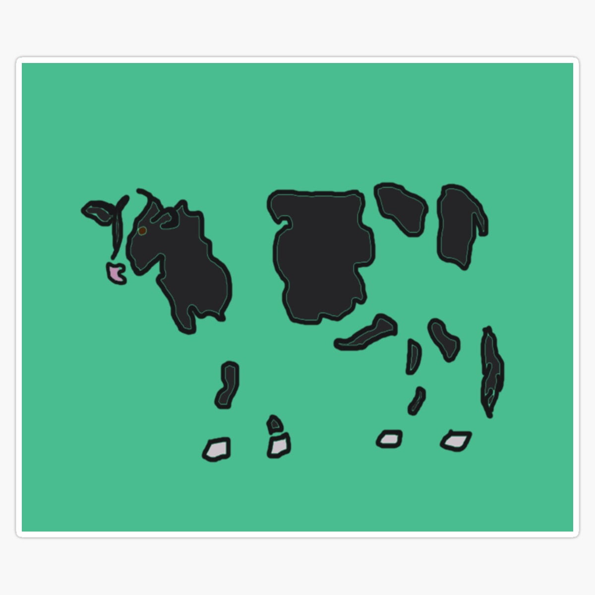 Maneki Cow Spots Er, Phone Decal Water Bottle Stickers Car Decals ...