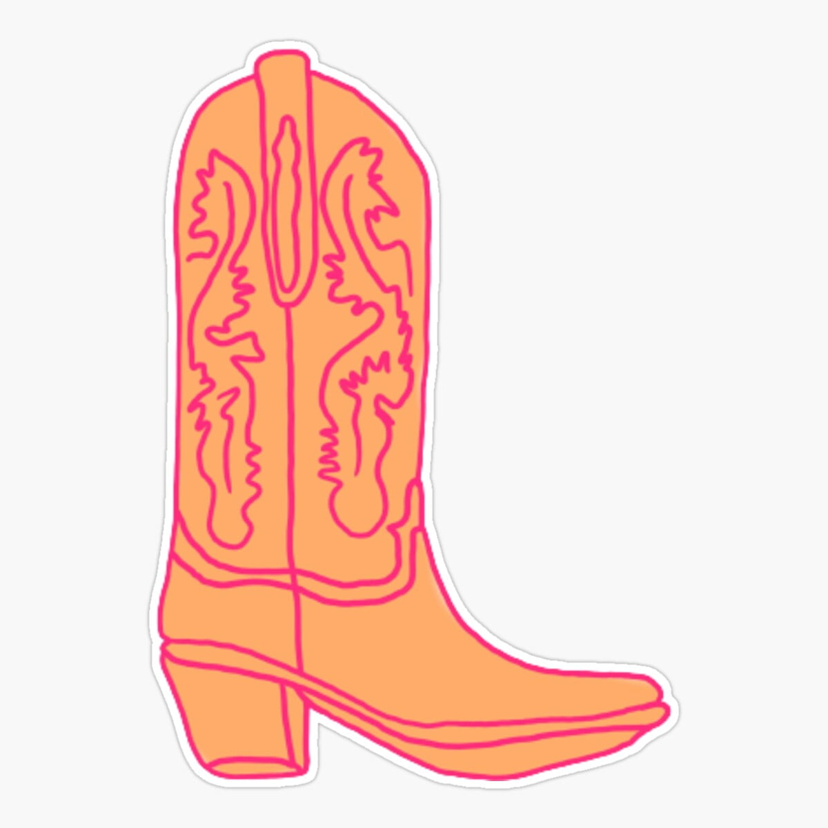 Maneki Cowboy Boot Sticker, Phone Decal Water Bottle Stickers Car ...