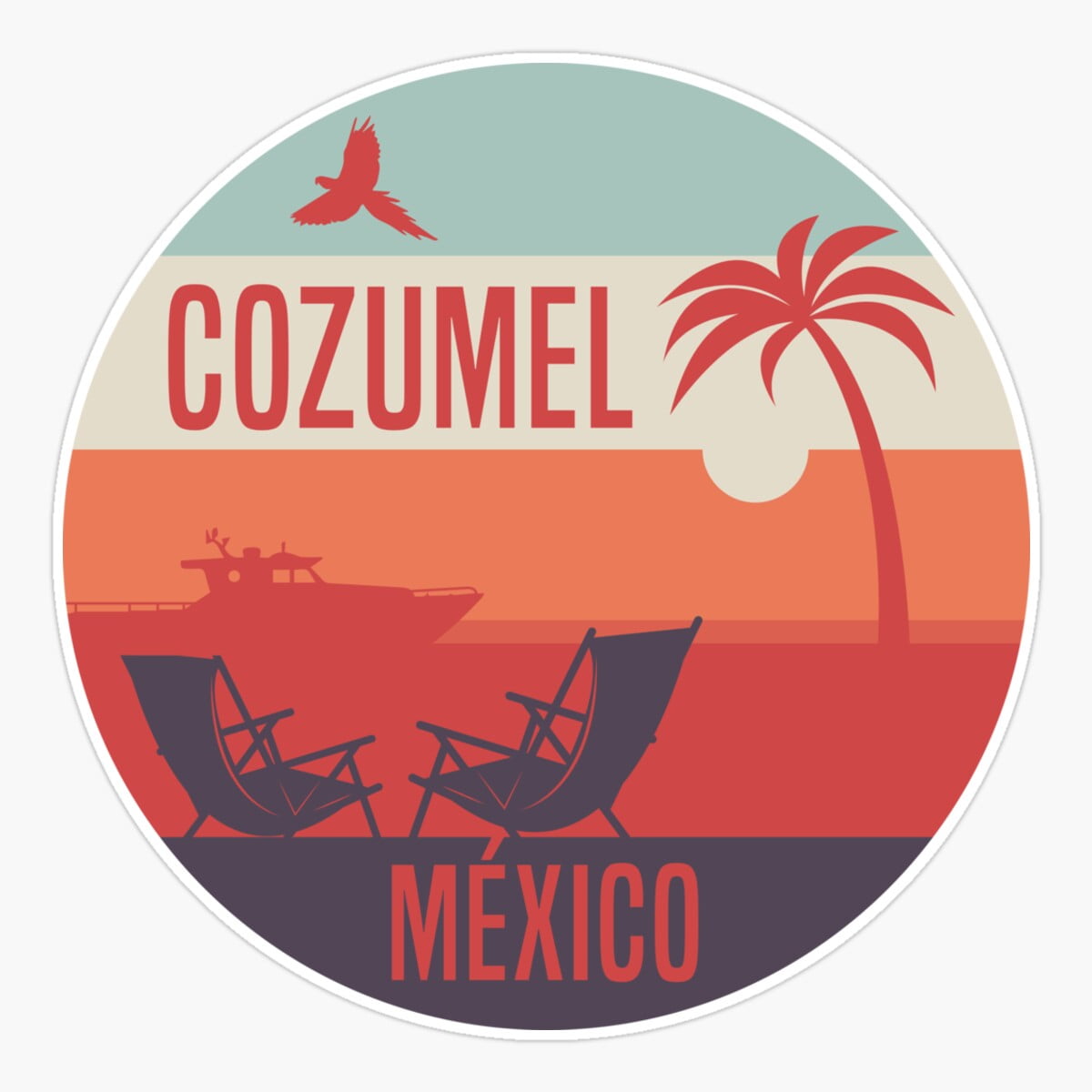 Maneki Cozumel, Mexico Sticker, Phone Decal Water Bottle Stickers Car ...