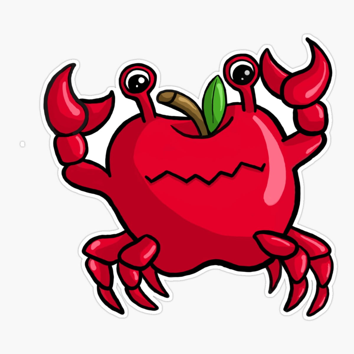 Maneki Crab Apple Er, Phone Decal Water Bottle Stickers Car Decals ...