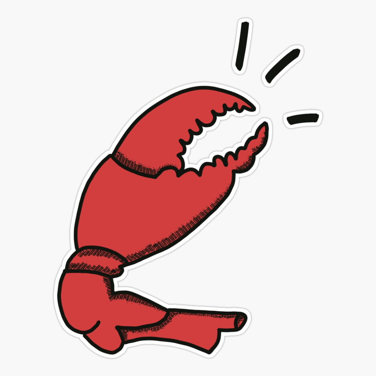 Maneki Crab Claw Sticker, Phone Decal Water Bottle Stickers Car Decals ...