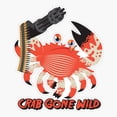 Maneki Crab Gone Wild - Unny Cartoon Crab Sticker, Phone Decal Water ...