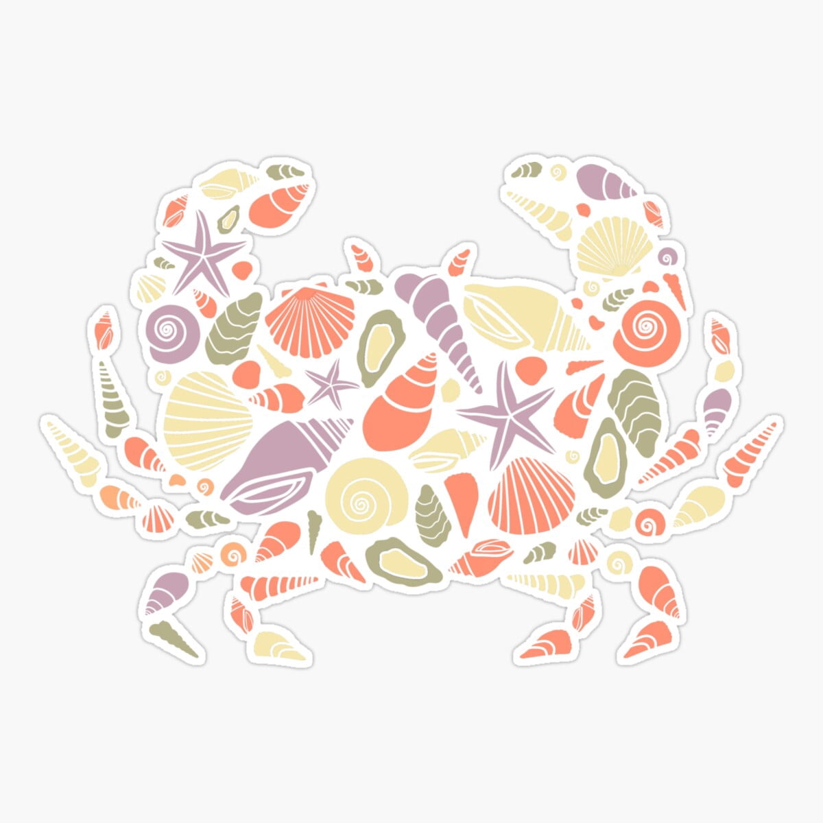 Maneki Crab Sticker, Phone Decal Water Bottle Stickers Car Decals ...