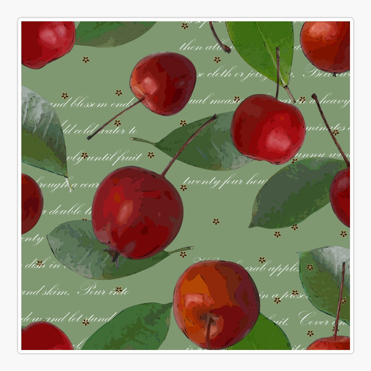 Maneki Crabapple Jelly Haldrop White Text On Green 809872 Sticker ...