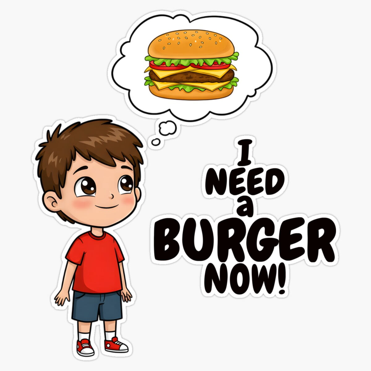 Maneki Craving Burger Now – Fun Fast Food Er, Phone Decal Water Bottle ...