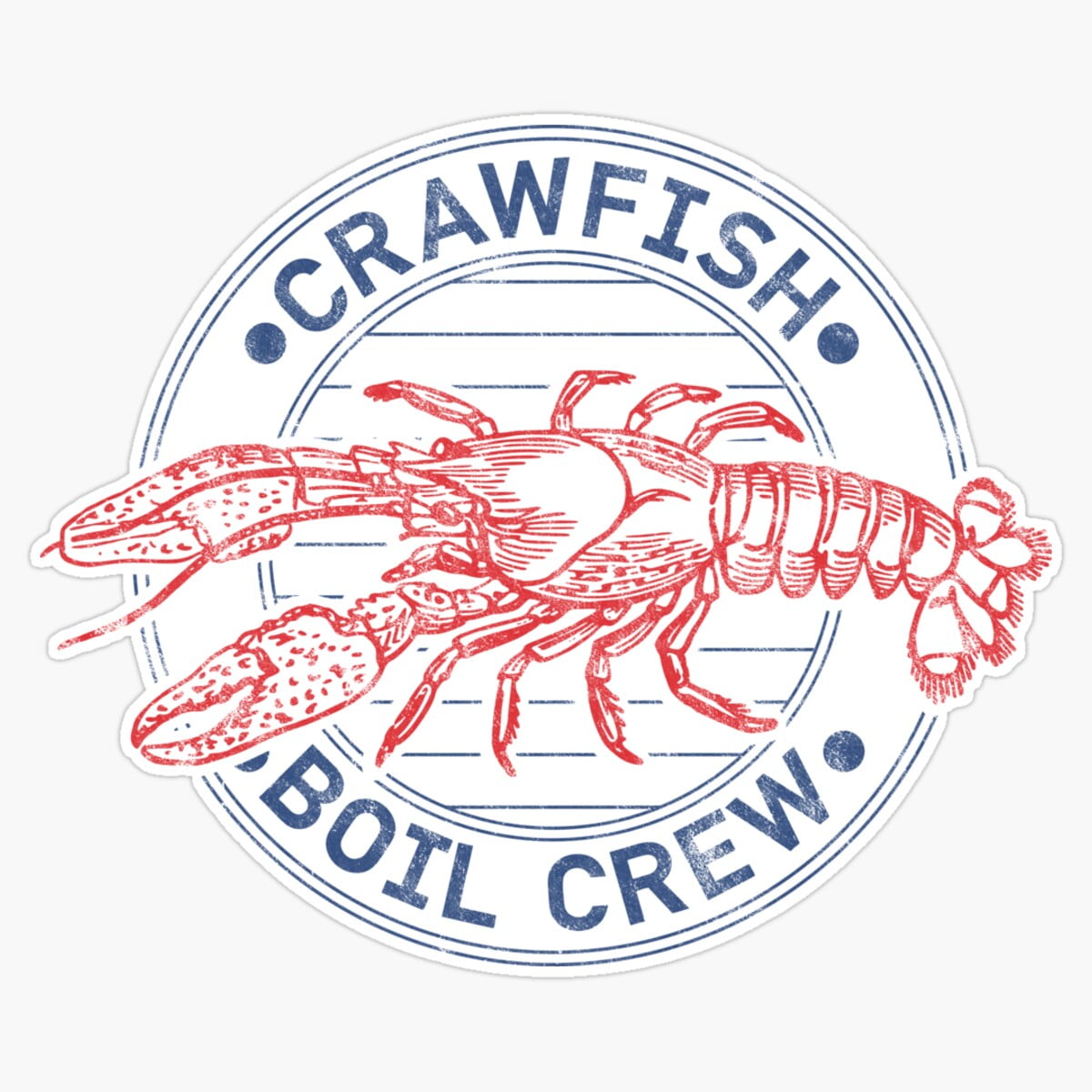 Maneki Crawfish Boil Crew Funny Crawfish Party Gift Er, Phone Decal ...