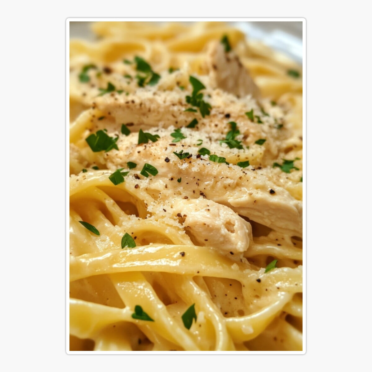 Maneki Creamy Pasta With Chicken And Herbs Prepared In A Rustic Kitchen ...