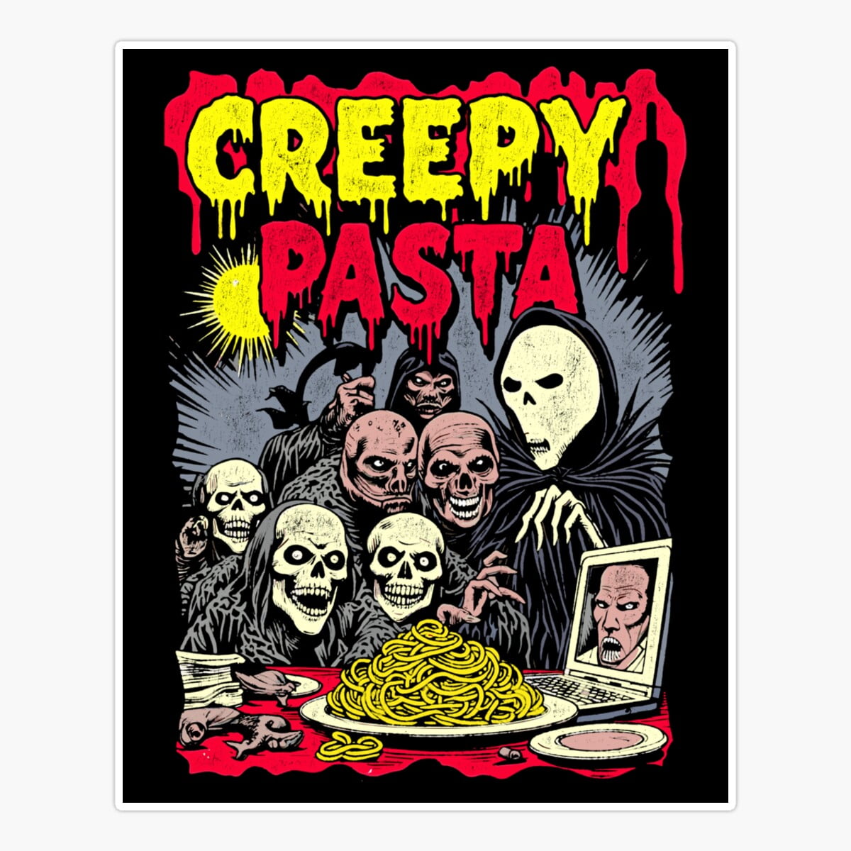 Maneki Creepy Pasta Horror Gothic Skull Spooky Spaghetti Er, Phone ...