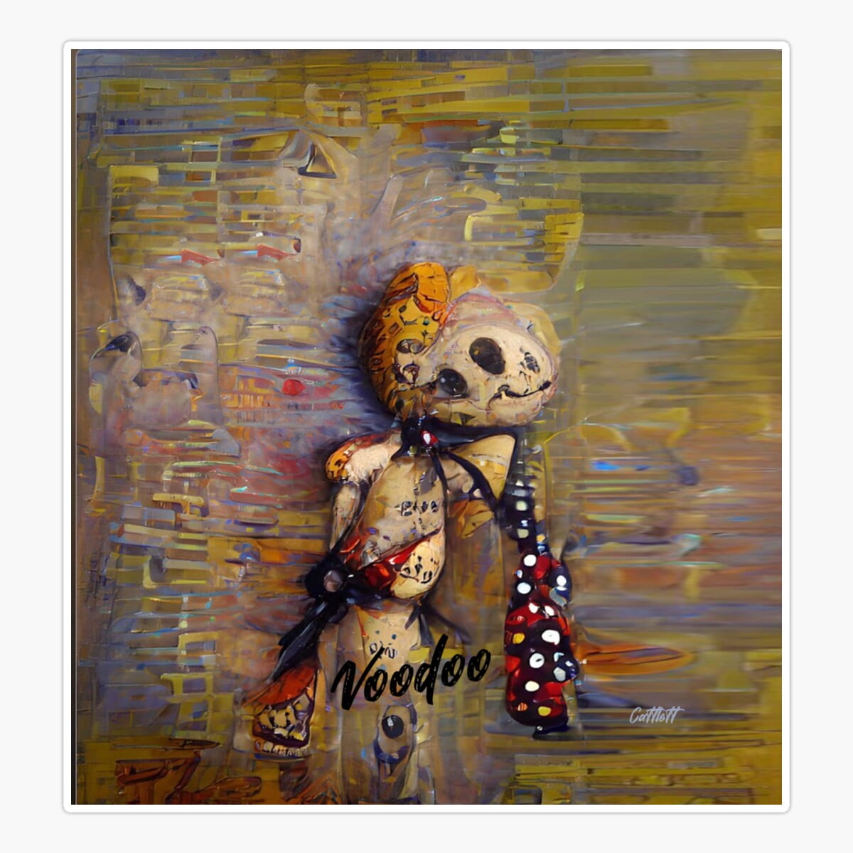 Maneki Creepy Voodoo Doll - Magic - Voodoo Sticker, Phone Decal Water ...