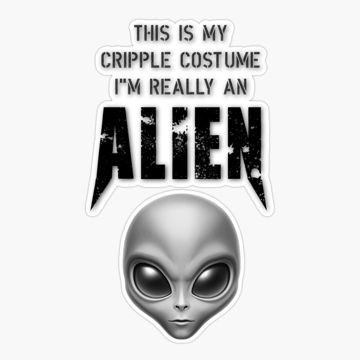 Maneki Cripple Costume Disability Humor Er, Phone Decal Water Bottle ...