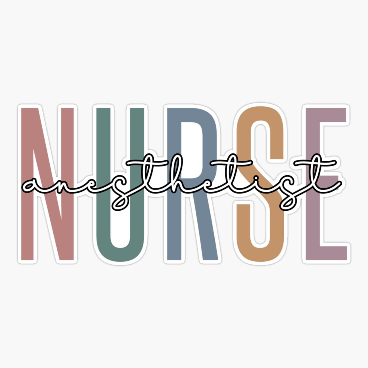 Maneki Crna Nurse Anesthetist Multi Color | Gift For Crna Nurse | Nurse ...