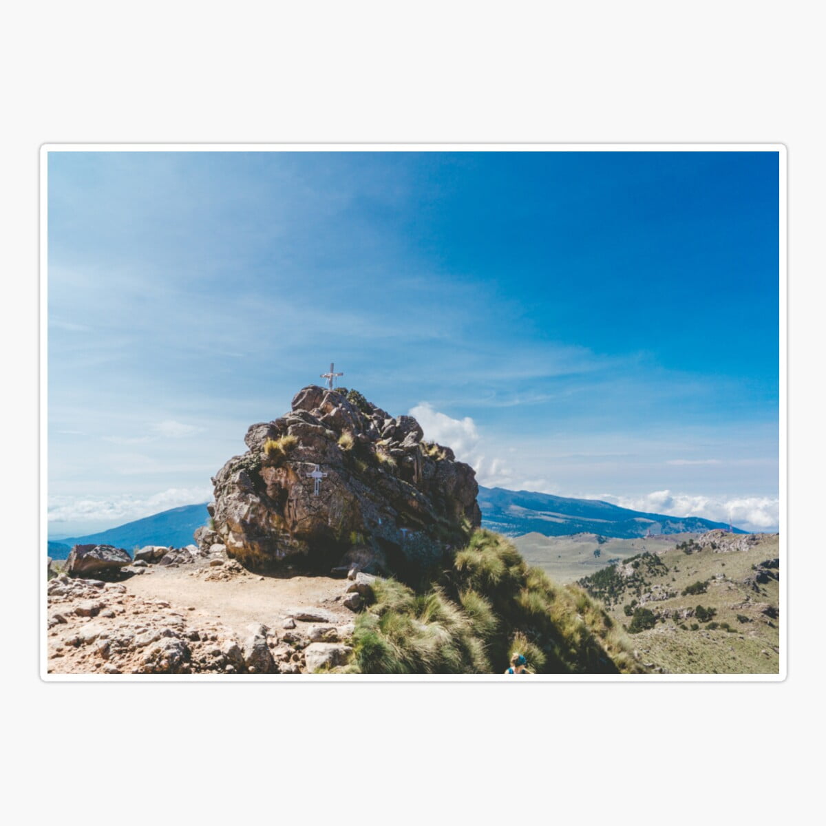 Maneki Cross At The Top O The Iztaccihutal Volcano, Mexico City Sticker ...