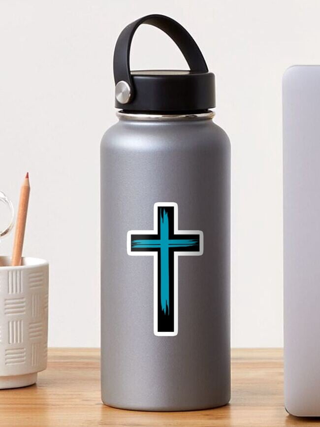 Maneki Cross O - Blue Sticker, Phone Decal Water Bottle Stickers Car ...