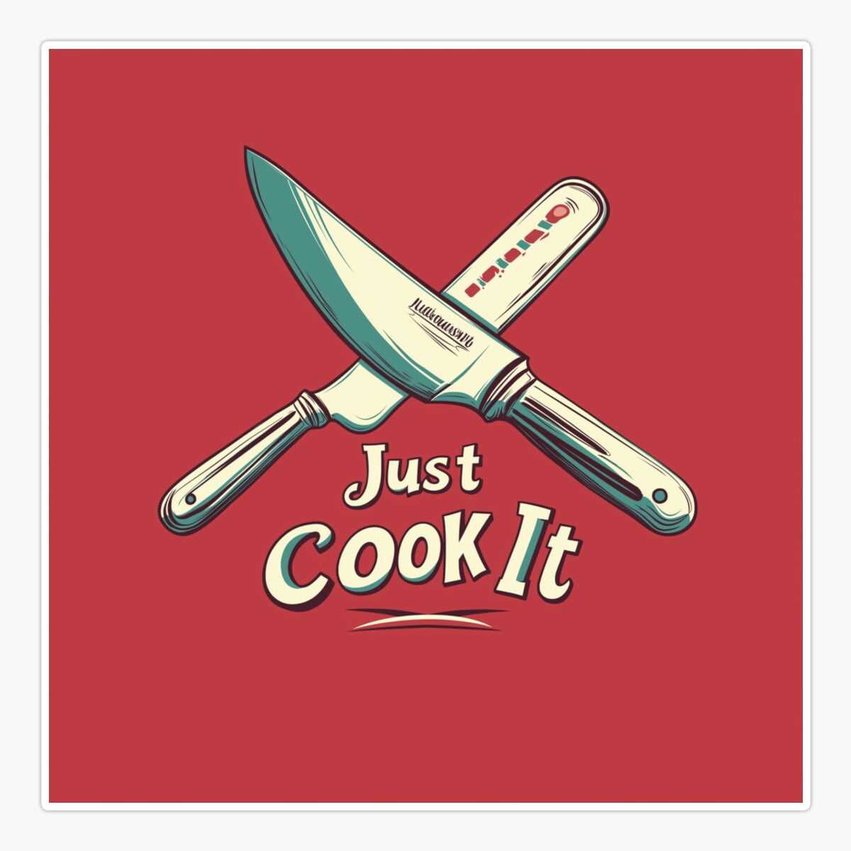 Maneki Crossed Knives: Pion And Style In The Kitchen Sticker, Phone ...