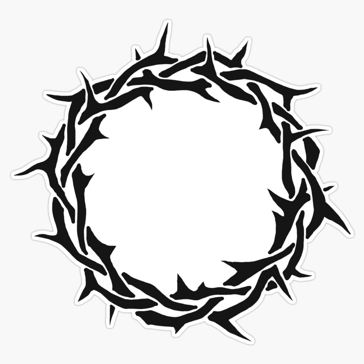 Maneki Crown Of Thorns - Christian Symbol Er, Phone Decal Water Bottle ...