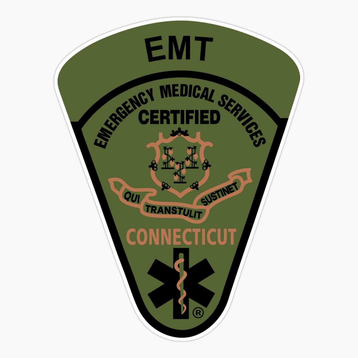 Maneki Ct Ems Emt Patch Subdued! Er, Phone Decal Water Bottle Stickers ...