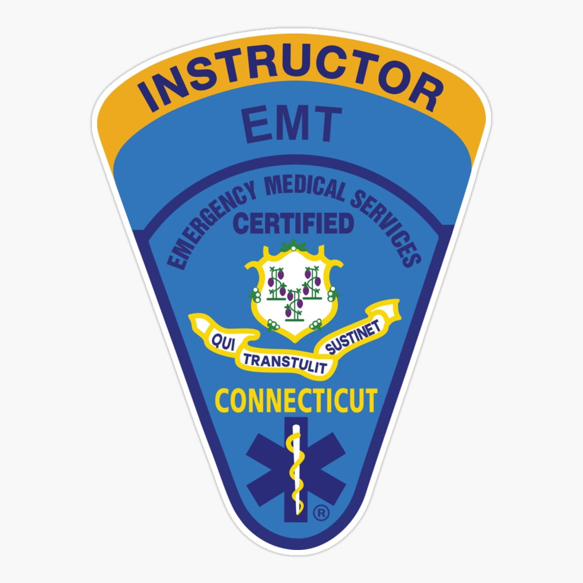 Maneki Ct Emt Instructor Patch Er, Phone Decal Water Bottle Stickers ...