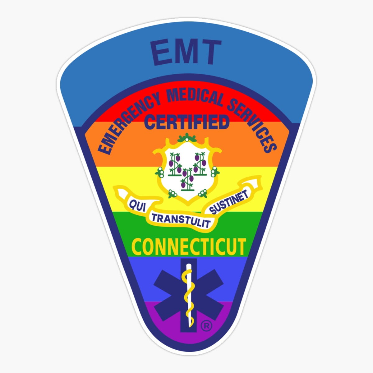 Maneki Ct Emt Pride Patch Er, Phone Decal Water Bottle Stickers Car ...