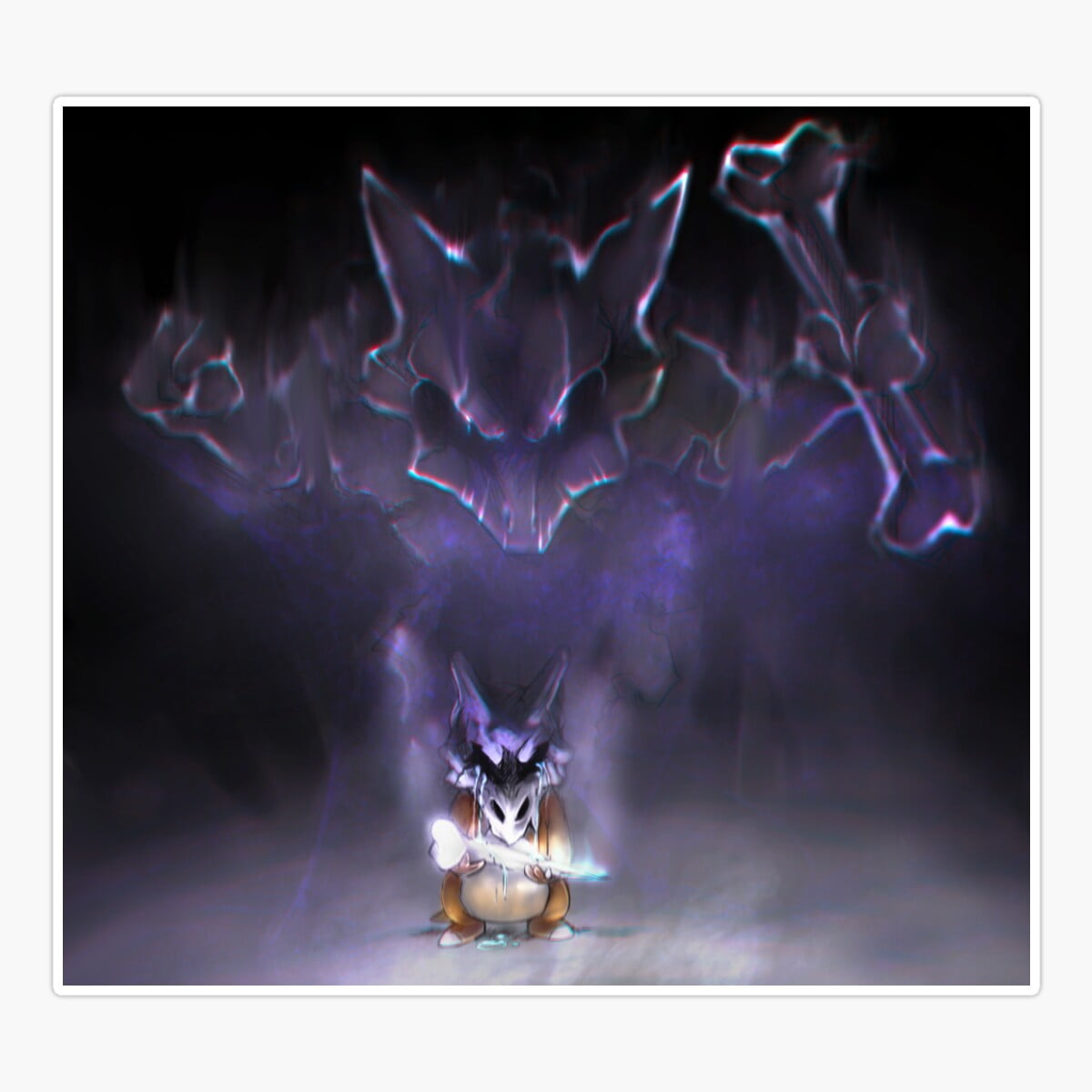 Maneki Cubone! Angry Mother Er, Phone Decal Water Bottle Stickers Car ...