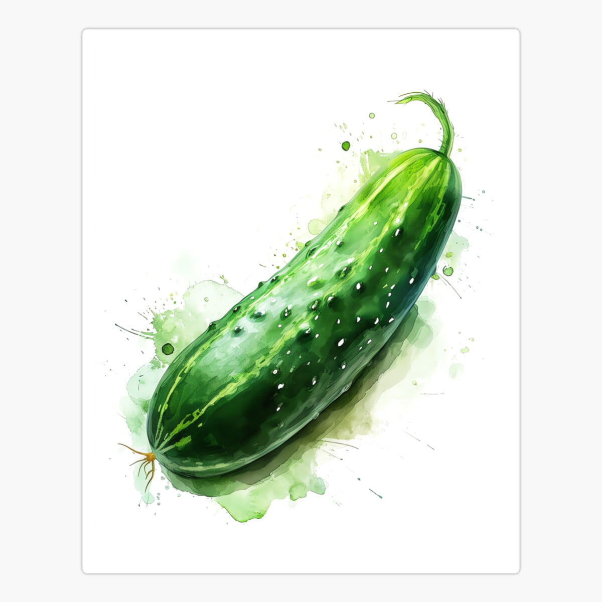 Maneki Cucumber - Ruits And Vegetables Kitchen Poster - Kitchen Art ...
