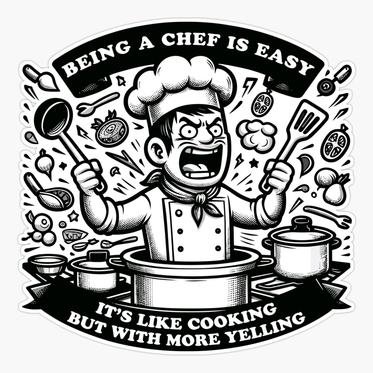 Maneki Culinary Command - The Che'S Kitchen Battle Sticker, Phone Decal ...