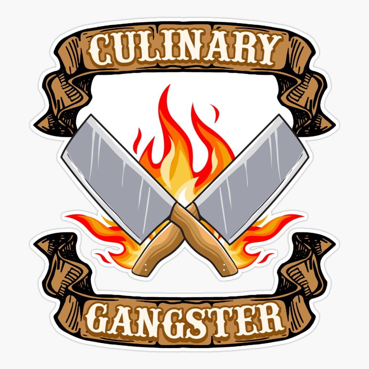 Maneki Culinary Gangster Cook Che Cooking Bbq Sticker, Phone Decal ...