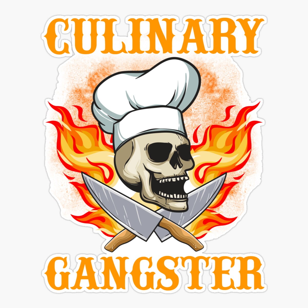 Maneki Culinary Gangster Cook Che Cooking Bbq Sticker, Phone Decal ...