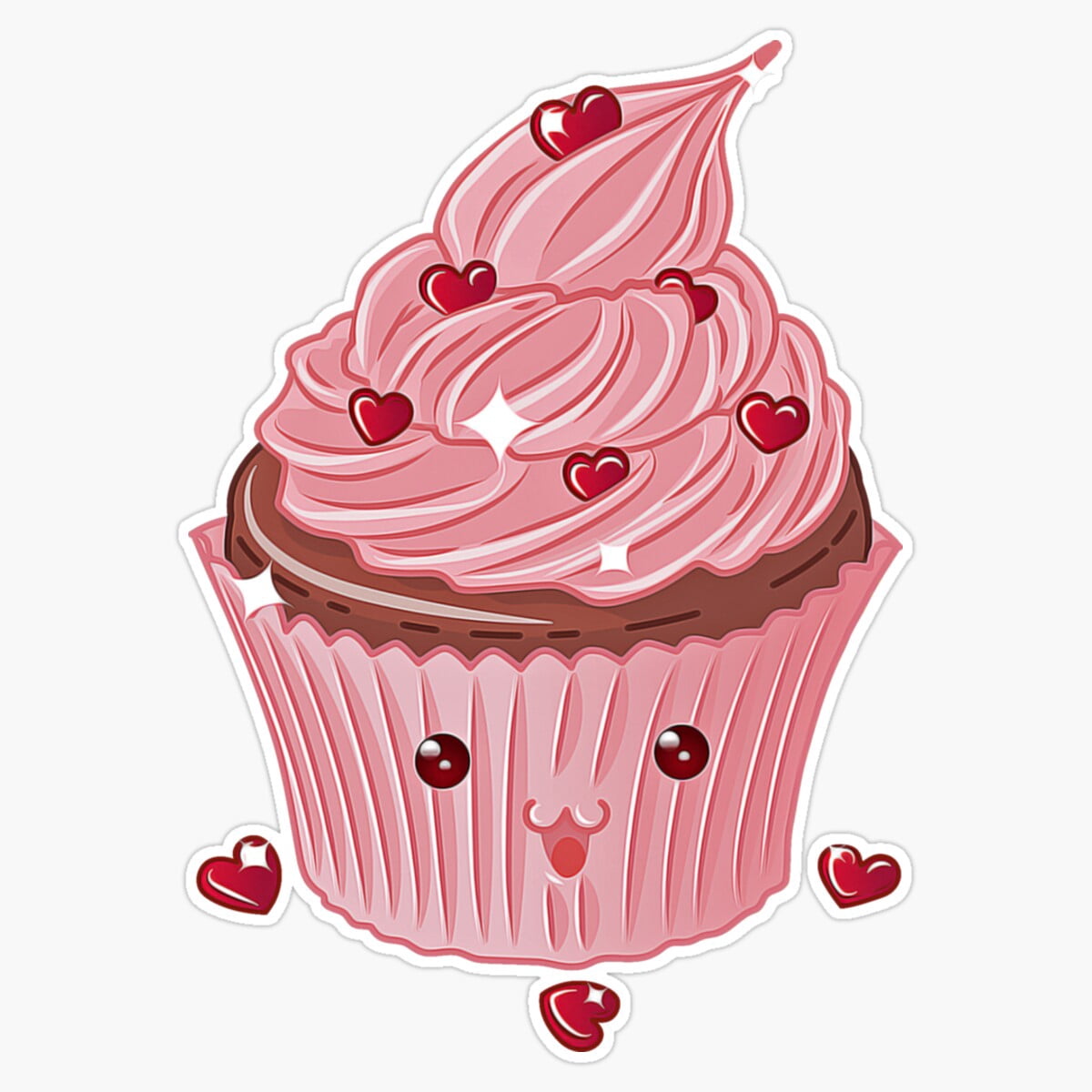Maneki Cupcake Muffin Er, Phone Decal Water Bottle Stickers Car Decals ...