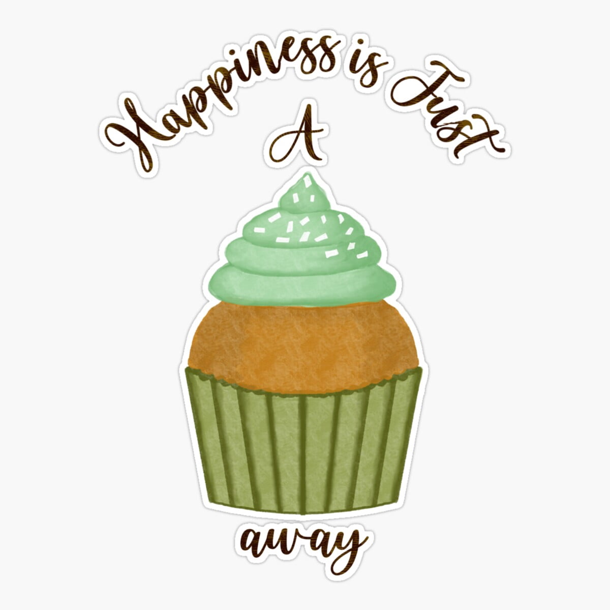 Maneki Cupcake Un Sticker, Phone Decal Water Bottle Stickers Car Decals ...