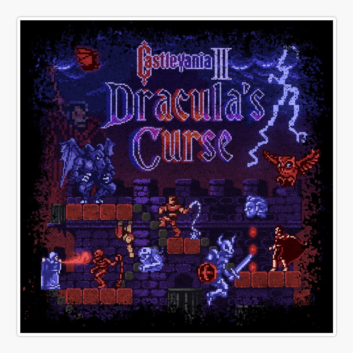 Maneki Curse Vania Dracula'S Castle 3 Er, Phone Decal Water Bottle ...
