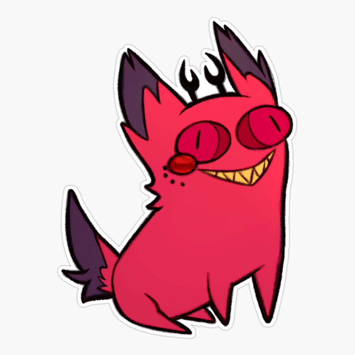 Maneki Cursed Cat Alastor Sticker, Phone Decal Water Bottle Stickers ...