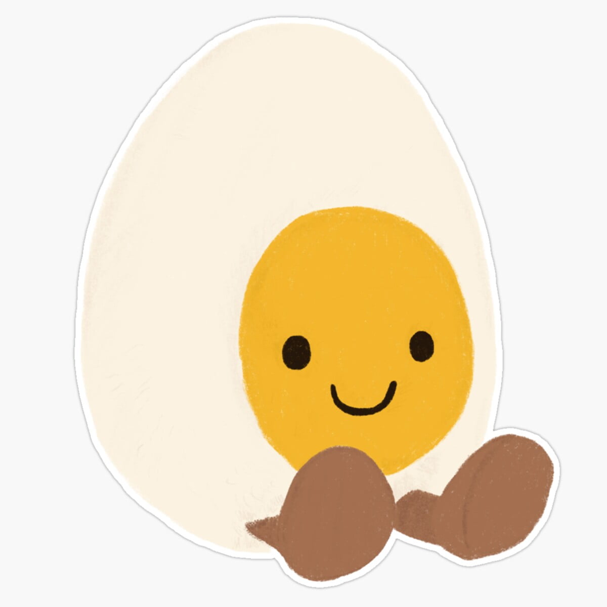 Maneki Cute Boiled Egg Plushie Jellycat Er, Phone Decal Water Bottle ...