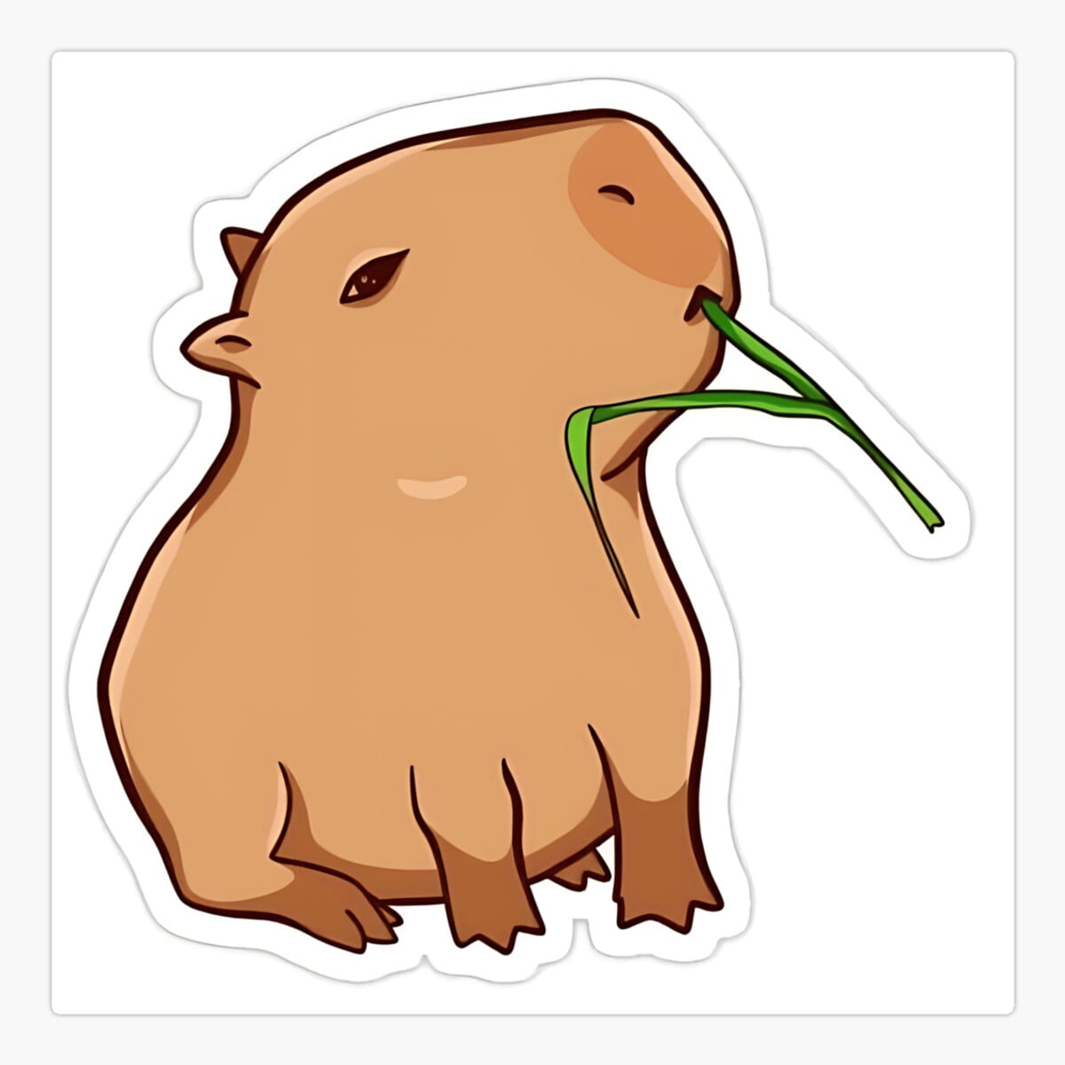 Maneki Cute Capybara Loves Bubble Tea Er Er, Phone Decal Water Bottle ...
