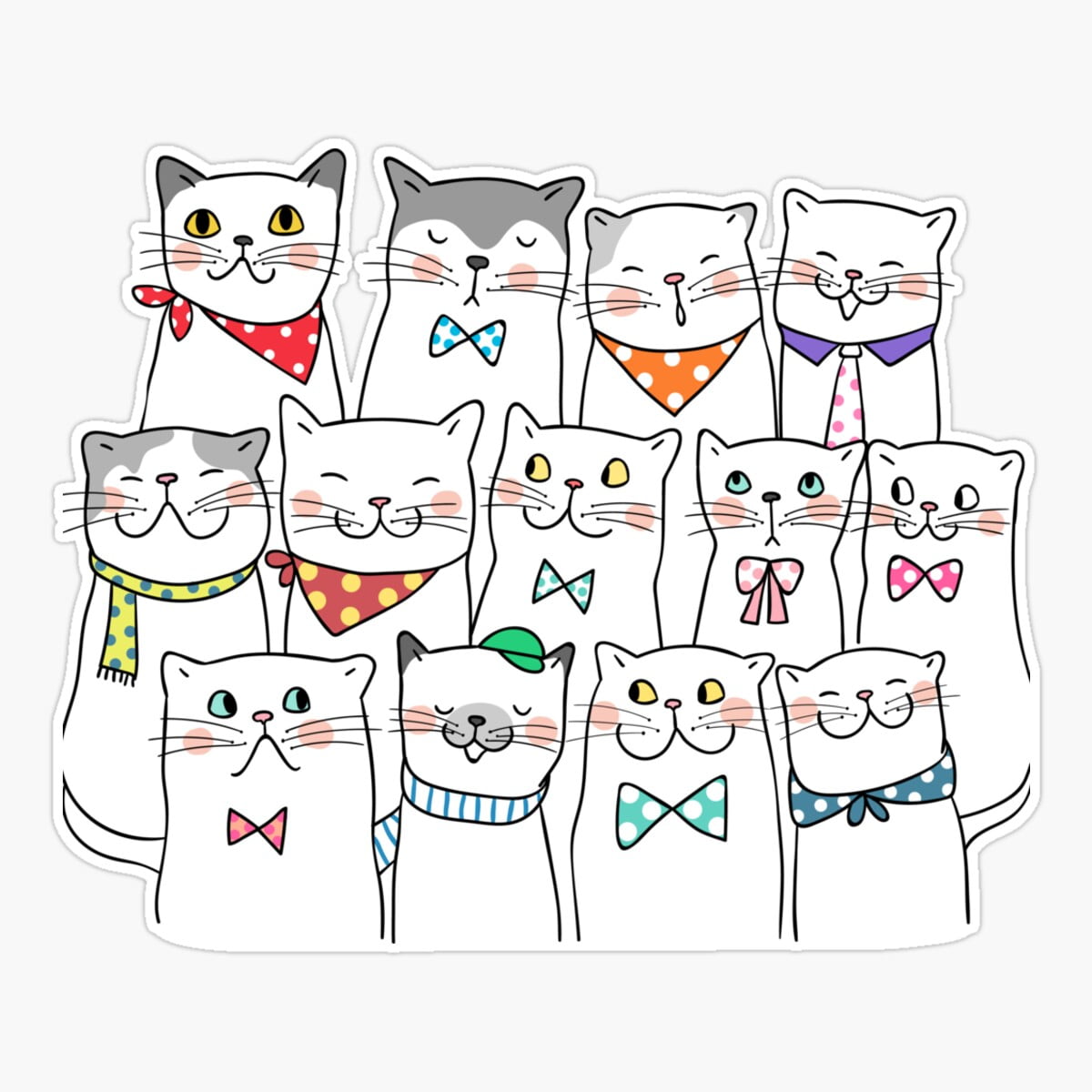 Maneki Cute Cat || Cat Mom || Meow Meow Sticker, Phone Decal Water ...