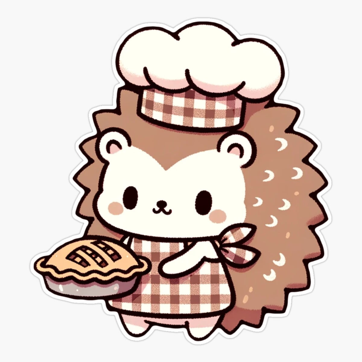 Maneki Cute Chibi Hedgehog Che Sticker, Phone Decal Water Bottle ...