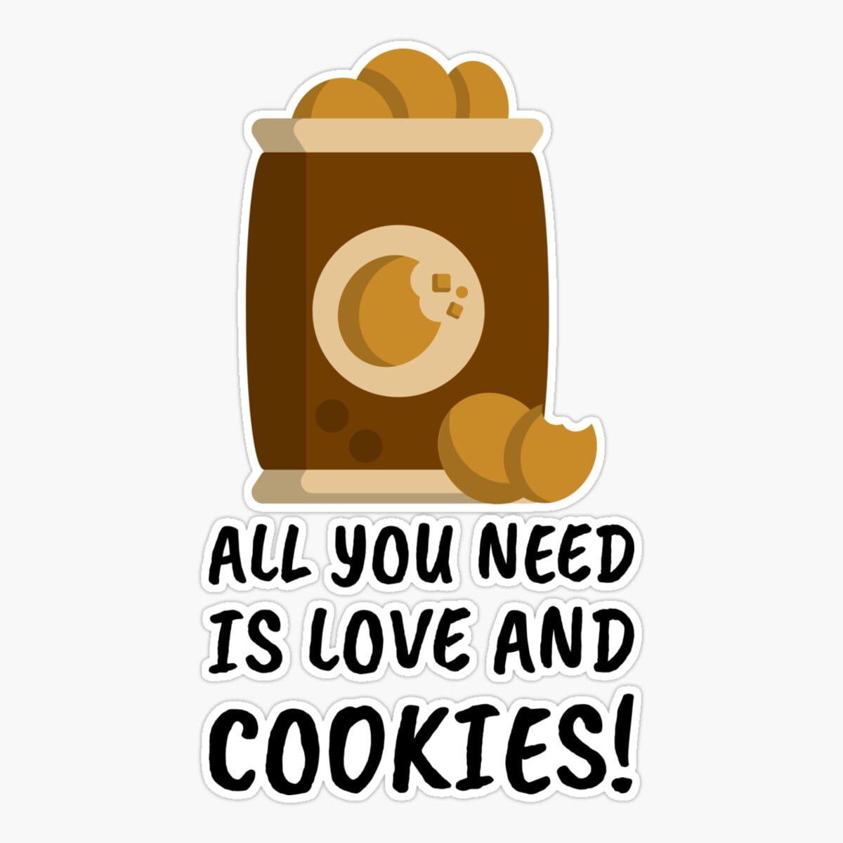 Maneki Cute Cookie Baking Quote Jar O Cookies Sticker, Phone Decal ...