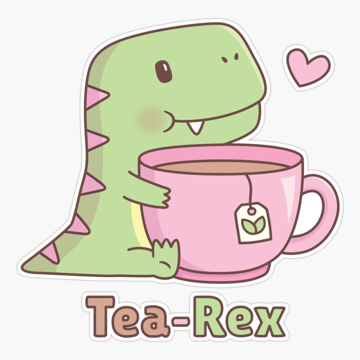 Maneki Cute Dinosaur Tea-Rex Hugging Teacup Er, Phone Decal Water ...