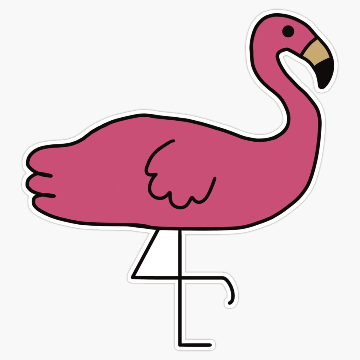 Maneki Cute Flamingo - Kawaii Flamingo Er, Phone Decal Water Bottle ...
