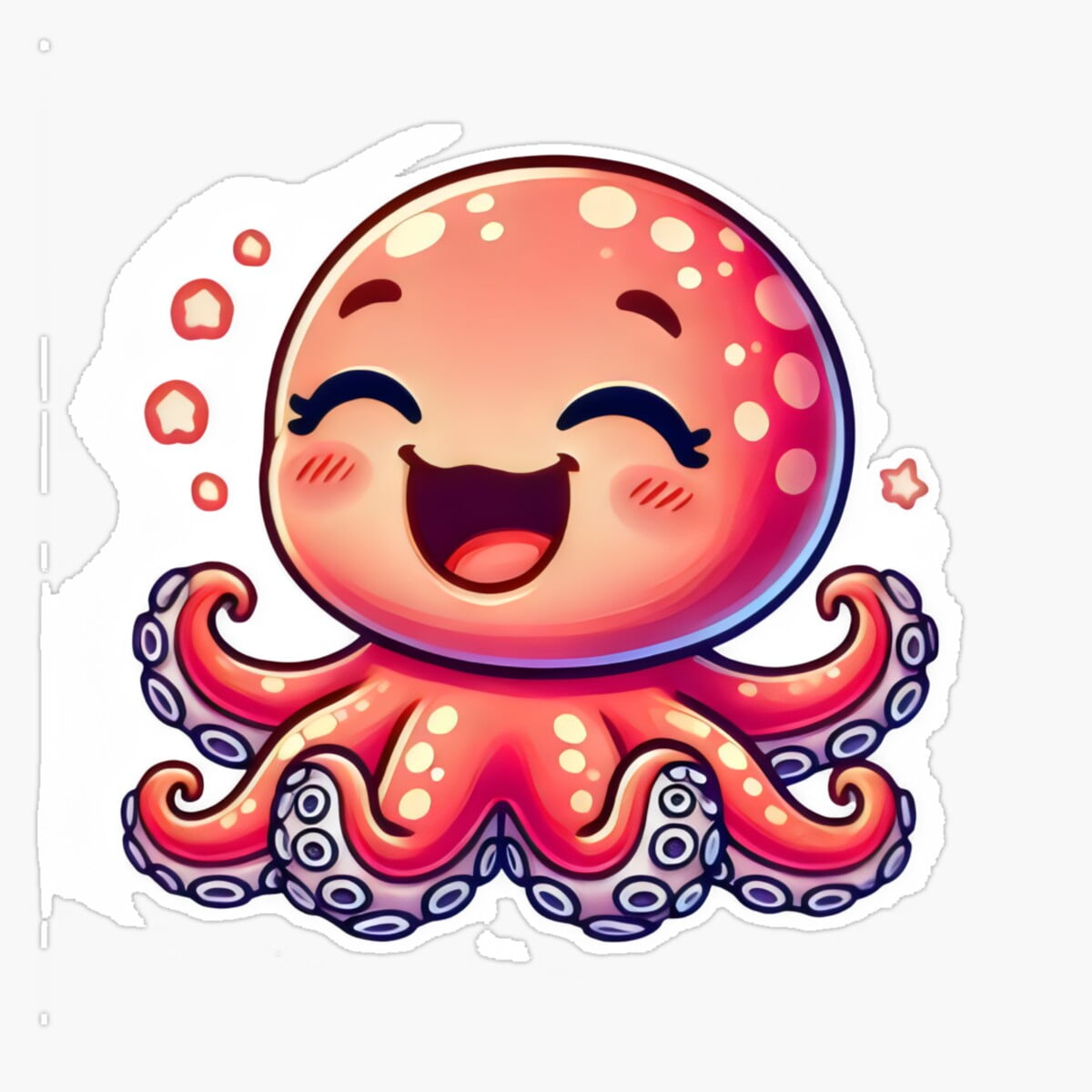 Maneki Cute Funny Laughing Octopus Sea Animal Ers And Magnets For Kids ...