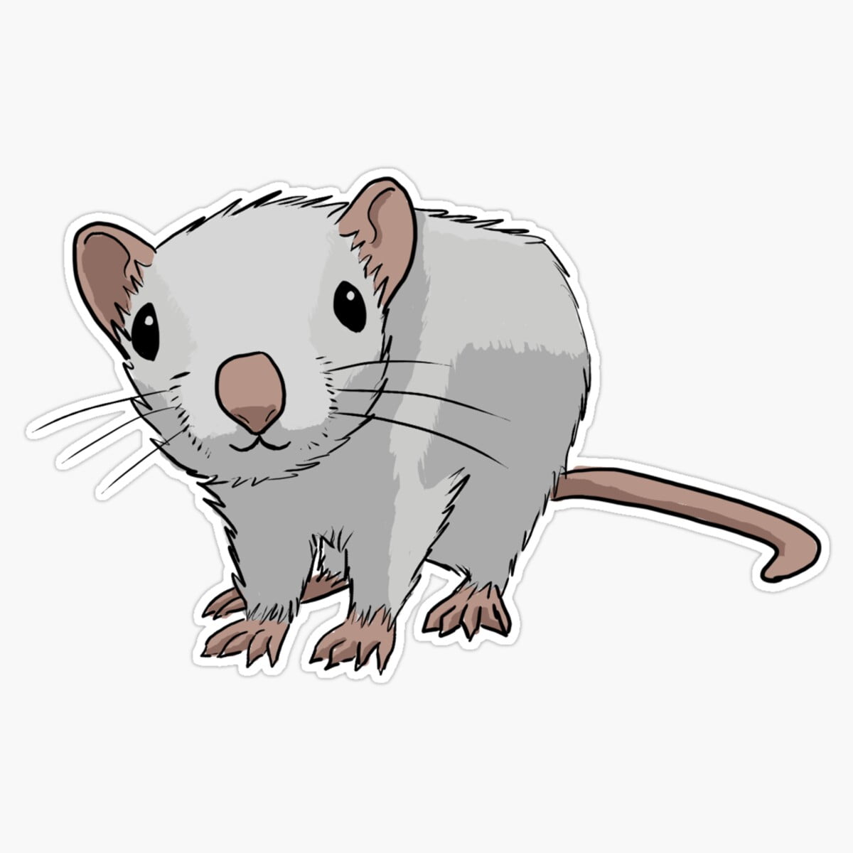 Maneki Cute Furry Rat Friend Er, Phone Decal Water Bottle Stickers Car ...