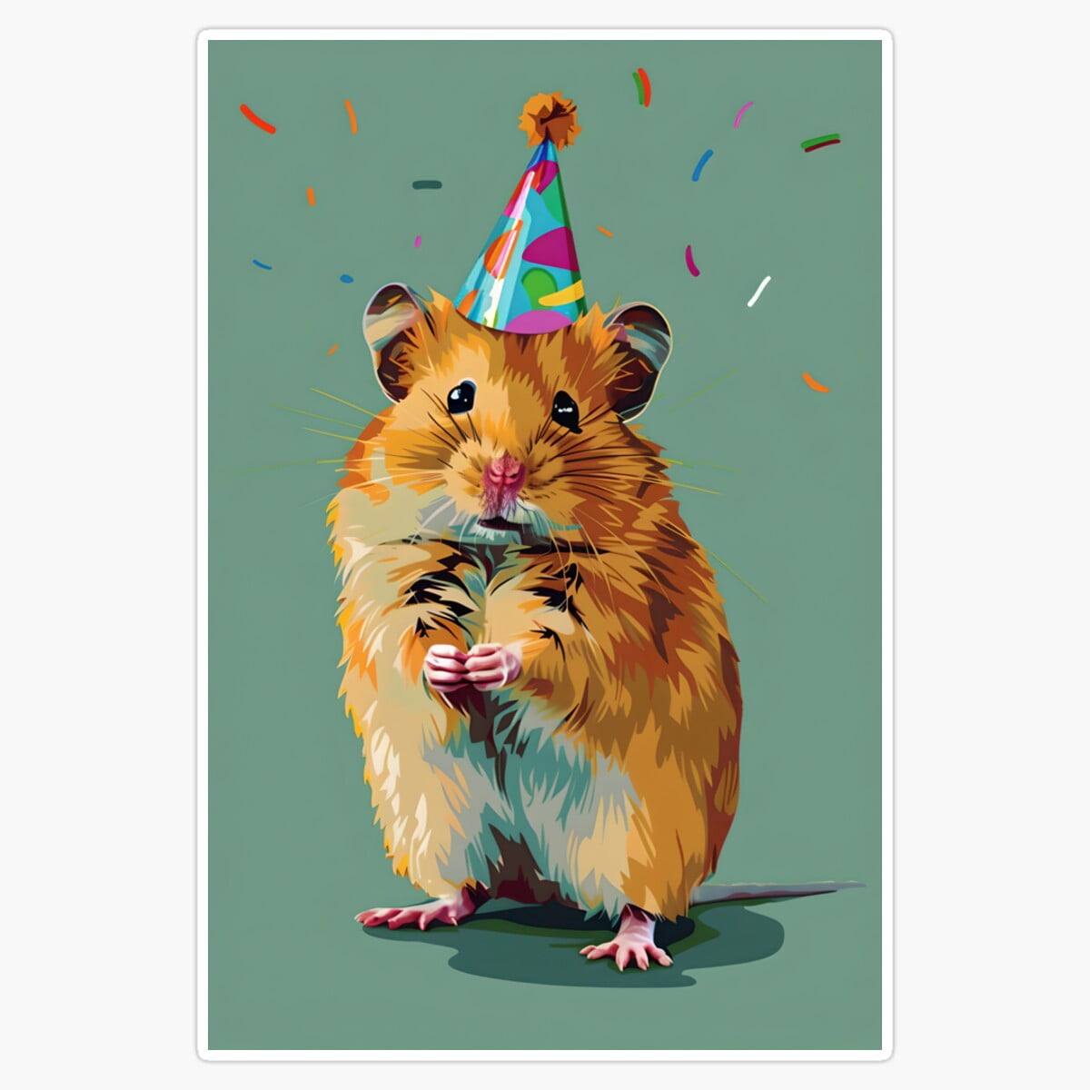 Maneki Cute Hamster Birthday Party Design - Adorable And Festive Art Er ...