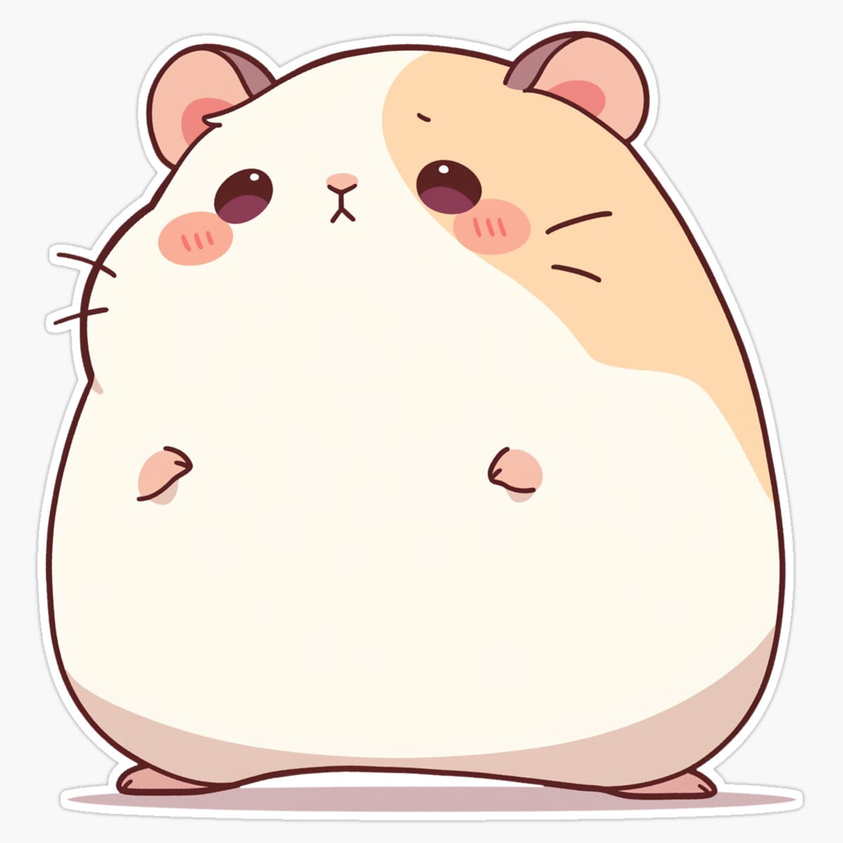 Maneki Cute Hamster Character Design Er, Phone Decal Water Bottle ...