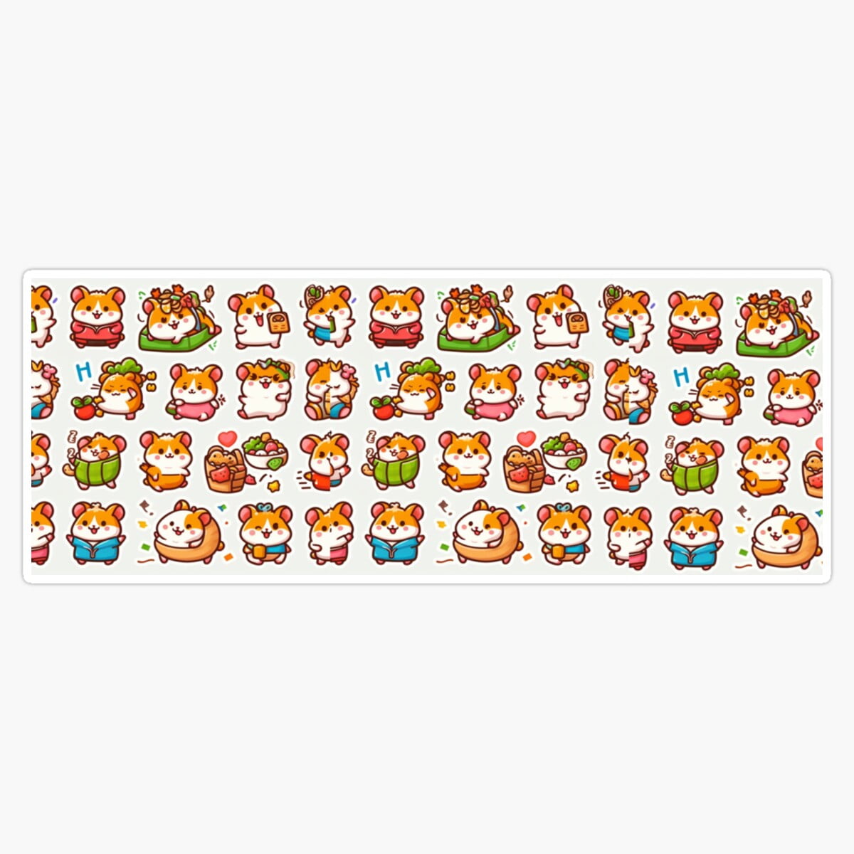 Maneki Cute Hamster Design Er, Phone Decal Water Bottle Stickers Car ...