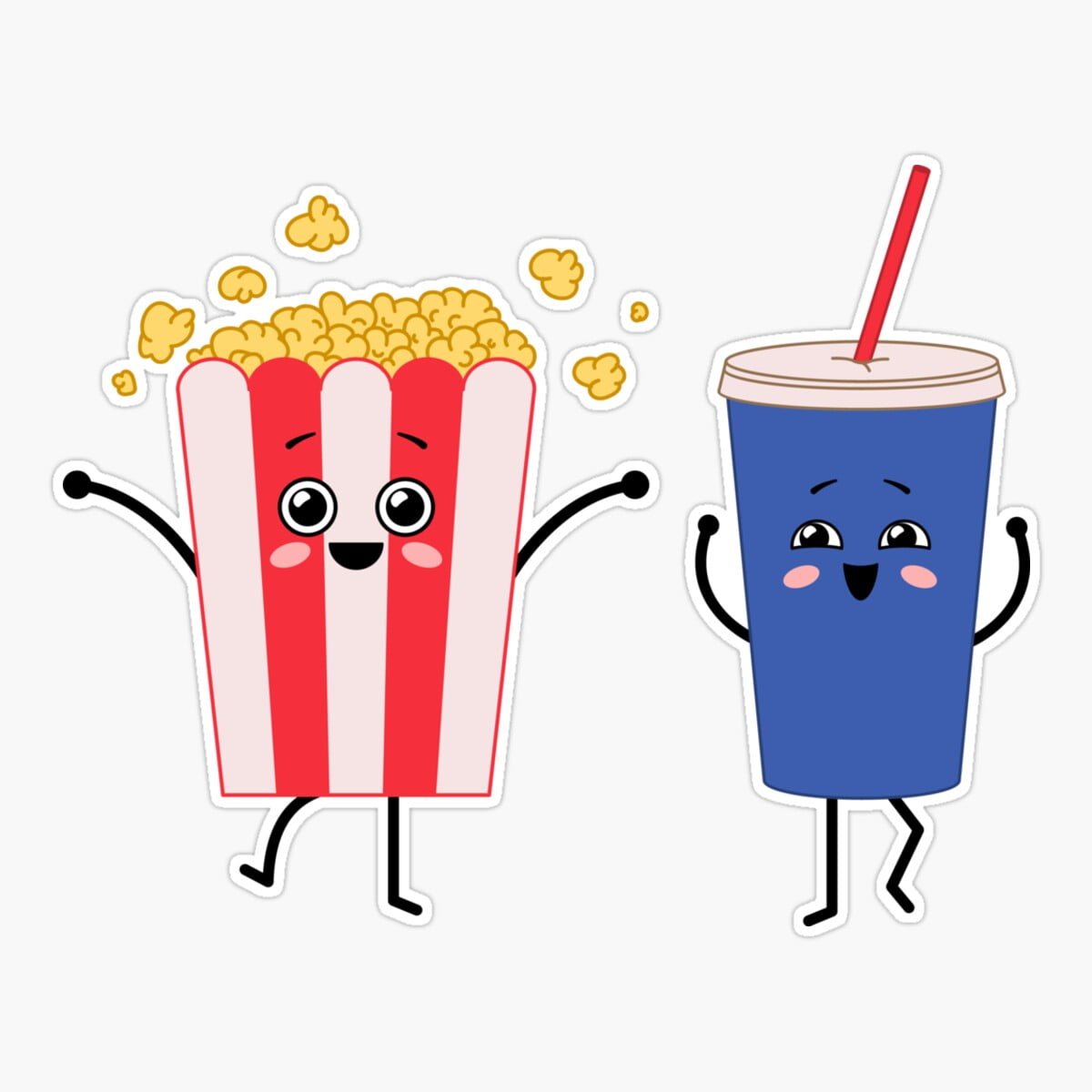 Maneki Cute Happy Characters - Popcorn And Soda. Best Friends Er, Phone ...