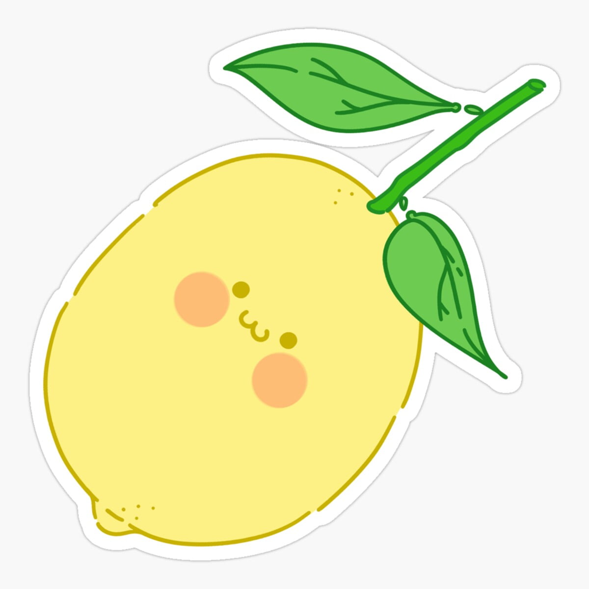 Maneki Cute Lemon Er, Phone Decal Water Bottle Stickers Car Decals ...