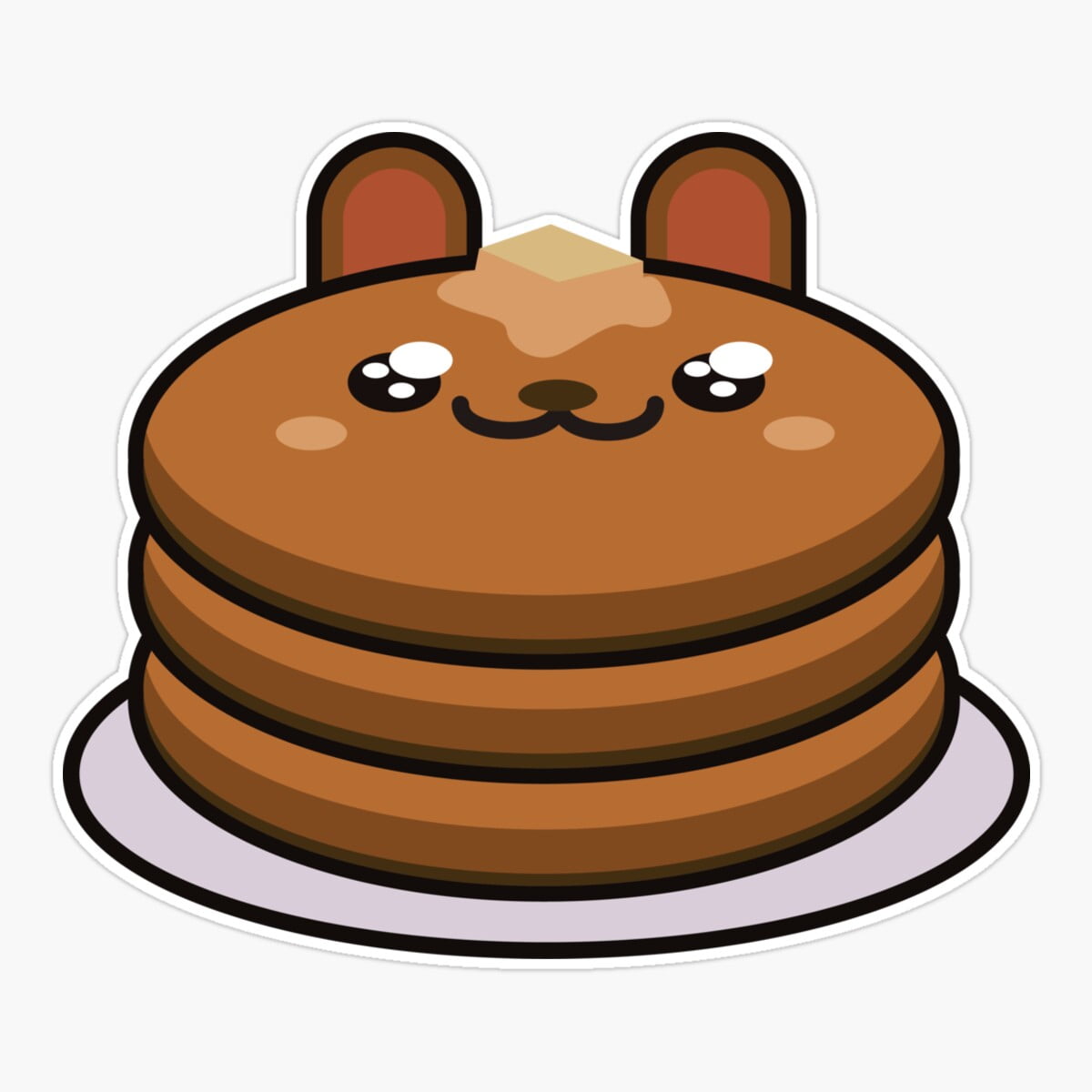 Maneki Cute Pancake Kawaii Sticker, Phone Decal Water Bottle Stickers ...