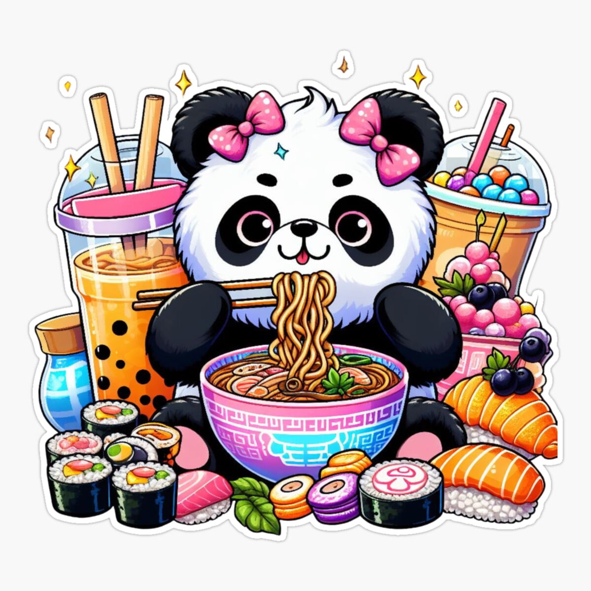 Maneki Cute Panda Mukbang Feast | Kawaii Eating Adventure Er, Phone ...